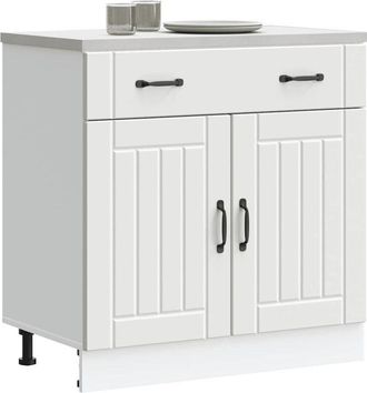 vidaXL Küchen-Unterschrank Lucca Weiß Holzwerkstoff - Vidaxl