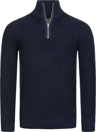 Indicode Herren Mayer Pullover aus 100% Baumwolle | Herrenpulli Strickpullover für Männer Navy, XXL