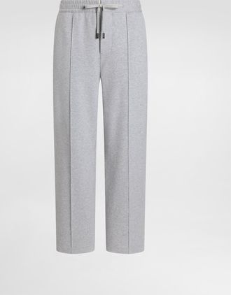 Dolce & Gabbana Jogginghose Aus Fleece In M&eacute;lange-optik - Mann Hosen Und Shorts Grau 48