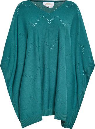 Usha Poncho Damen flaschengr&uuml;n
