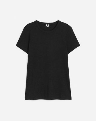 Arket Schmales T-Shirt -Schwarz