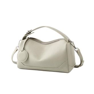 Generic Petit sac &agrave; bandouli&egrave;re en cuir souple v&eacute;ritable, sac besace l&eacute;ger avec sangle r&eacute;glable, sac &agrave; main avec fermeture &eacute;clair (blanc A)