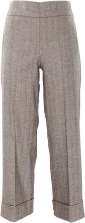 D.exterior Femme, Pantalons, Brun, Taille: 40 FR Wide Pantalons