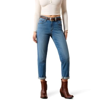 Ariat Womens High Rise Revel Vilma Slim Ultrastretch Straight Leg Jeans in Pomona, Size 34, by Ariat