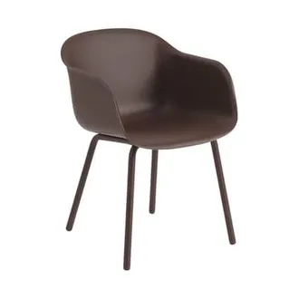 MUUTO Fauteuil Fiber - Marron - Plastique 100% recyclé - Designer Iskos-Berlin