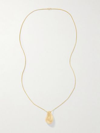 LIÉ STUDIO The Betty Wandelbare Kette Aus Vergoldetem Silber Mit Leder