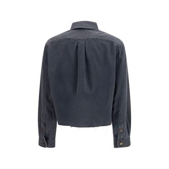 Miu Miu Womens Gray Denim Shirt