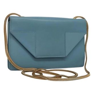 Saint Laurent Pre-owned Cuir sacs-ports-paule - Femme - Pre-owned - Bleu - Taille: ONE Size