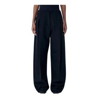 Sportmax Hose aus Wollmischung mit Tailoring-Details - - Trousers - Damen - Schwarzk - M