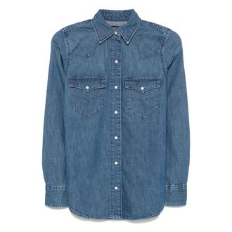 Ralph Lauren Langarm Knopfleiste Hemd - - Blouses & Shirts - Damen - Blau - XS
