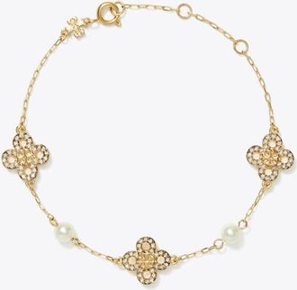 Tory Burch Damen Forget Me Not Pearl Armband