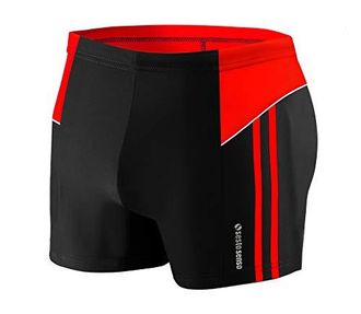 Sesto Senso Maillot de Bain Homme Boxer Trunks Shorts Pantalon Slips Natation de Sport BD 384 3XL Noir