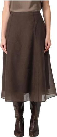 Brunello Cucinelli Femme, Jupes, Brun, Taille: 38 FR Short Skirts