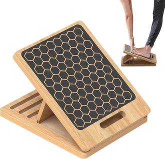 Generic Professionelles Schrägbrett aus Holz - verstellbare Knöchel-Schrägbretter, verstellbares Wadenstrecker-Neigungsbrett aus Holz, Wadendehnung, zusätzlic
