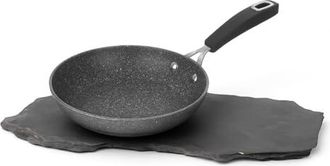 KASANOVA Antihaft-Wok, Pfanne für Induktion und alle Arten von Kochfeldern New Petra Dark (20 cm)