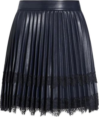 Cinq à Sept minijupe en dentelle Laney à design plissé - Bleu