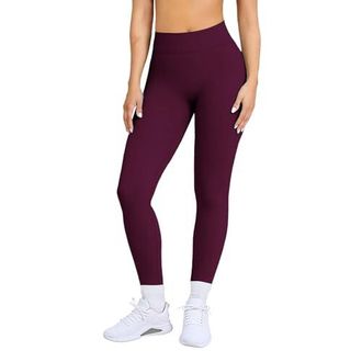 Generic Legging en tricot pour femme avec taille, respirant, pour les activit&eacute;s de plein air comme la course, le fitness et le yoga, lilas, XXL