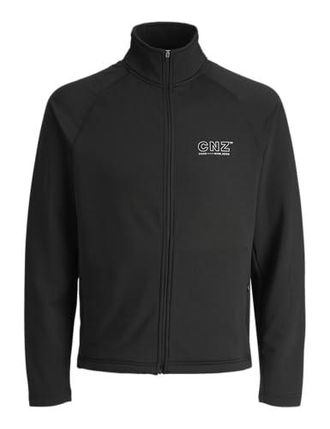 Jack & Jones Full Zip Jcocnz Structure Sweat zipp&eacute; int&eacute;gral Sn, Noir, XXL Homme