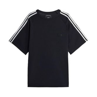 Yohji Yamamoto Short Sleeve 3-Stripes T-Shirt - - Tops - Herren - Schwarzk - L