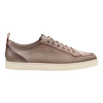 Santoni Homme, Chaussures, Gris, Taille: 40 EU Baskets &agrave; lacets en nubuck
