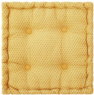 Atmosphera Atmosphera - Coussin de Sol Otto - Coton - Jaune Moutarde 40x40 cm