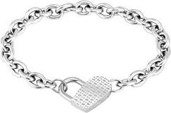 BOSS Jewelry Bracelet en Chaîne pour Femme Collection DINYA en Acier Inoxydable avec un Charm en Forme de Coeur - 1580418