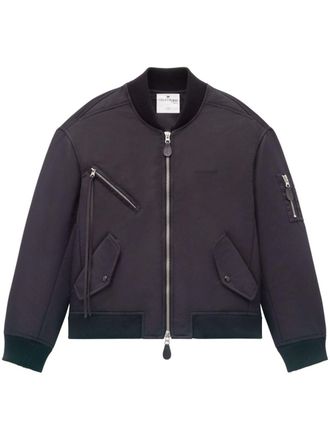 Courrèges veste bomber à logo brodé - Noir