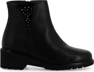 Melluso Bottines femme confortable en cuir noir r35602z, Noir, 37.5 EU
