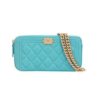 Chanel Sac bandouli&egrave;re Chanel Boy Pre-owned - Femme - Pre-owned - Bleu - Taille: ONE Size