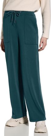 Cecil Damen B378556 Wide Leg Hose, Petrol Green, XXL / 30L EU