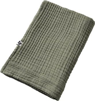 Altobuy OUREA - Serviette de Douche 70x130cm Gaze de Coton Romarin