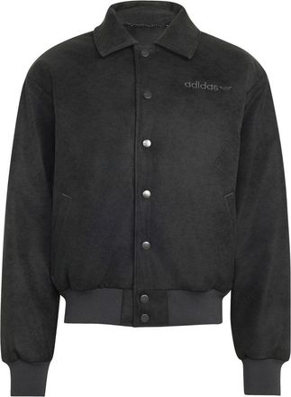 adidas Originals Leather Jacket Marrone