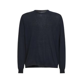 Uma Wang Gerippter Rundhalspullover - - Knitwear - Herren - Blau - M