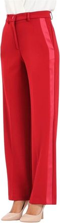 Vicolo Femme, Pantalons, Rouge, Taille: 42 FR Pantalon Rouge Élégant Jambe Droite