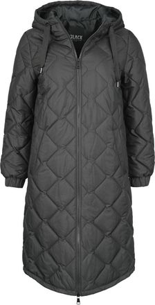 Black Premium by EMP Damen schwarzer Steppmantel mit Rautensteppung S