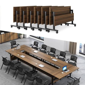 Generic Tragbarer Klapptisch, klappbarer Konferenztisch mit Rollen, platzsparendes Design f&uuml;r dynamische Meetings und Seminare, Mobile und tragbare Schulungst