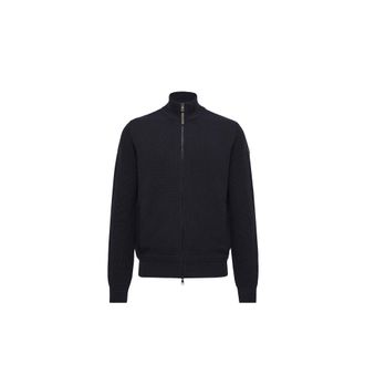 Moncler Moncler Wool & Cashmere Zip-up Cardigan, Men, Blue, Size: 3xl