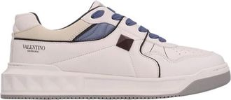 Valentino Garavani Homme, Chaussures, Blanc, Taille: 42 EU One Stud Low-Top Baskets