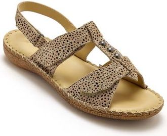 Pediconfort Sandales ultra souples en cuir - FEMME - Taille : 40 - Couleur : Imprimé beige