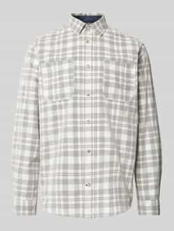 Tom Tailor Regular Fit Freizeithemd aus reiner Baumwolle mit Cord-Karomuster