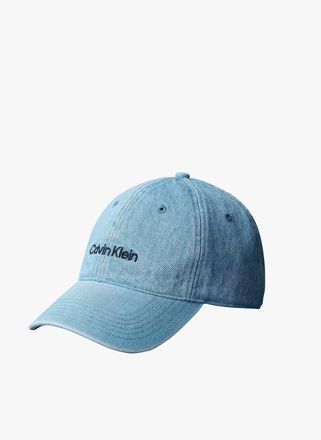 Calvin Klein Casquette en jean &agrave; logo brod&eacute;