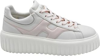 Hogan Low-Top Sneaker - Ivory Pink Sneakers With Chunky Platform Sole - Gr. 37 (EU) - in Beige - für Damen