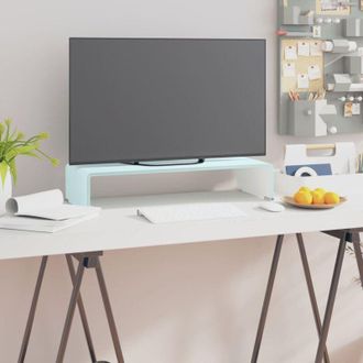 vidaXL Vidaxl - TV-Aufsatz/Monitorerh&ouml;hung Glas Gr&uuml;n 60x25x11 cm