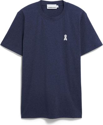 Armedangels Herren Heavyweight T-Shirt aus Bio-Baumwolle Iconic &Aring; MAARKOS MLNG Relaxed Fit Blue Melange