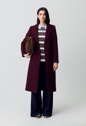 Claudie Pierlot Langer zweireihiger Wollmantel