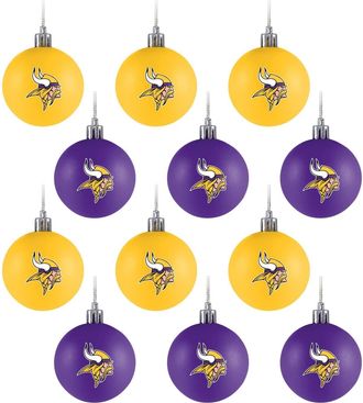 Foco Minnesota Vikings 12er Set Xmas NFL Weihnachtskugeln