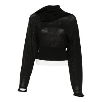 Rick Owens Schal-Oberteil - - Knitwear - Damen - Schwarzk - M