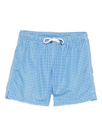 Fedeli short de bain Madeira à motif géométrique - Bleu