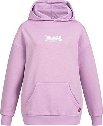 Lonsdale KILMOTE Hooded Sweatshirt, Lilac/White, M Womens