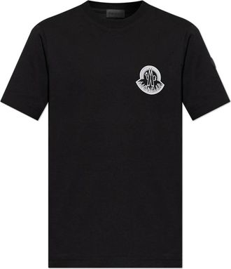 Moncler Homme, Tops, Noir, Taille: XL T-shirt avec logo imprim&eacute;